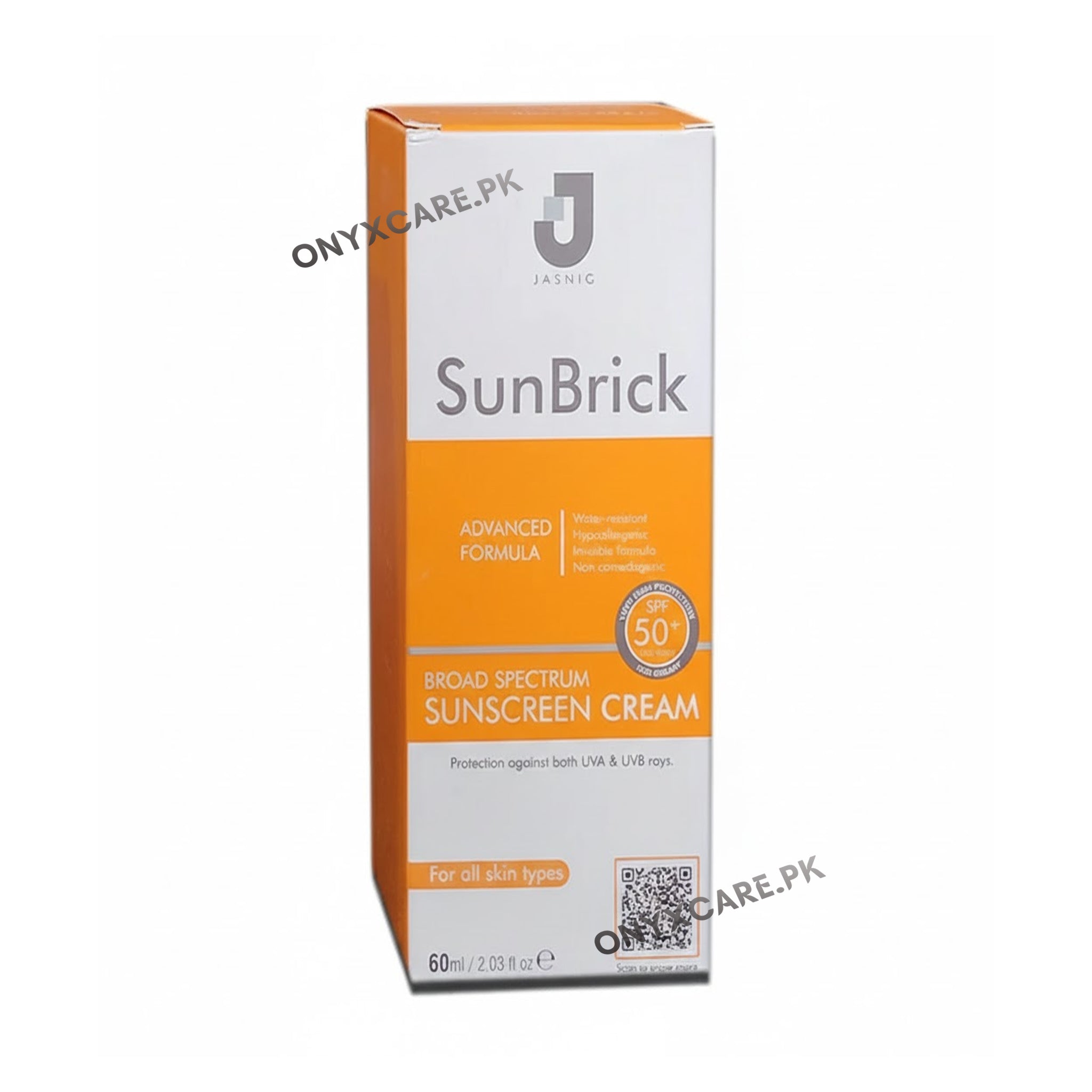 SunBrick SPF50+ Sunscreen Cream 60ml – OnyxCare.pk